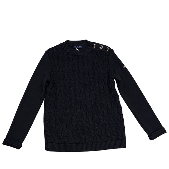Saint James | Sweaters | New Saint James Black Boatneck Button Shoulder ...